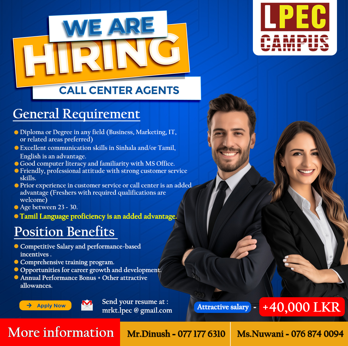 Call Center Agents - LPEC Campus